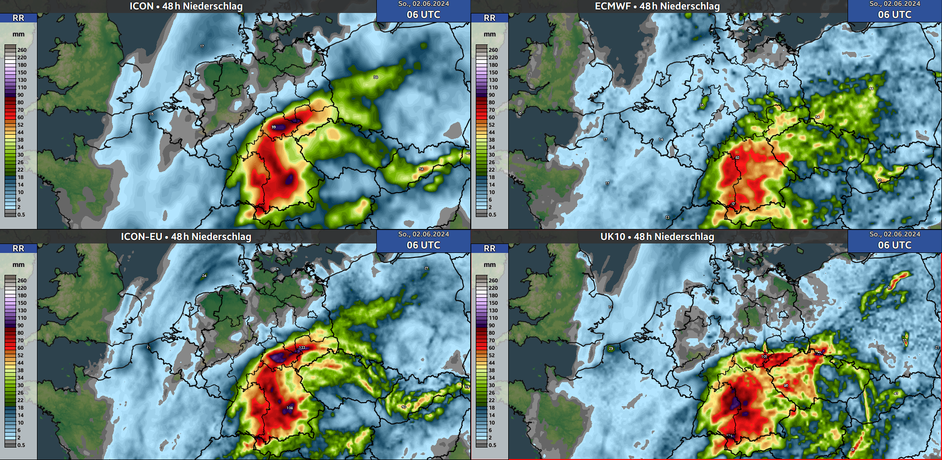 Dauerregenlage durch VB-Tief - Windinfo.eu
